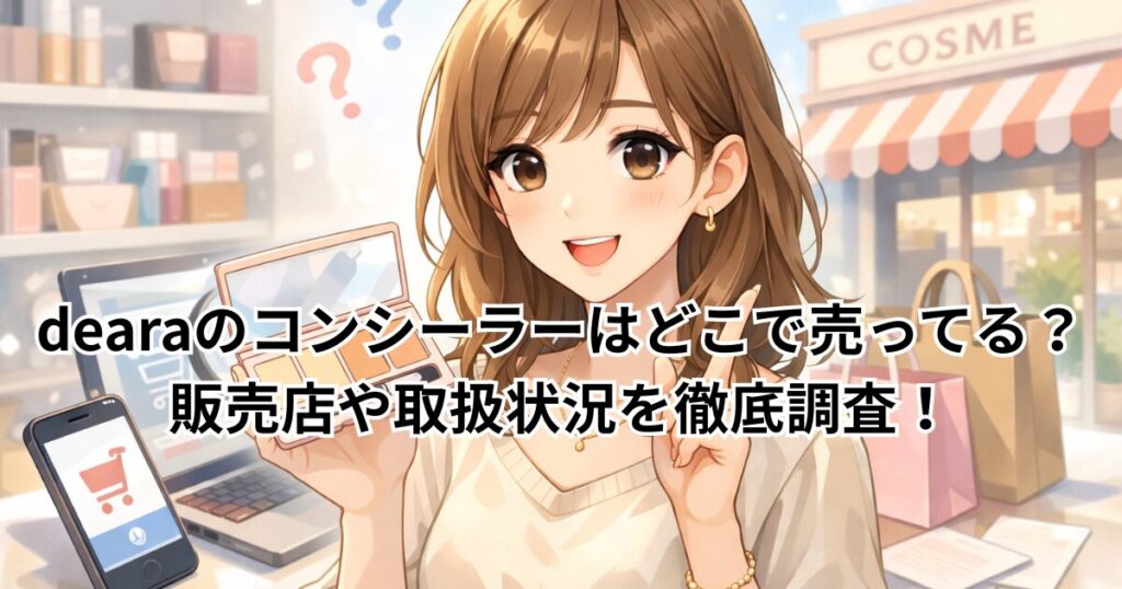dearaのコンシーラーはどこで売ってる？販売店や取扱状況を徹底調査！ - 季節めぐり